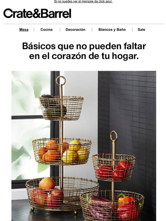 Crate and Barrel: 🤍🍇 Básicos para tu cocina, los mejores fruteros y ...