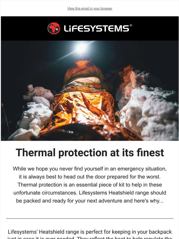 Lifesystems: Thermal protection at its finest | Milled