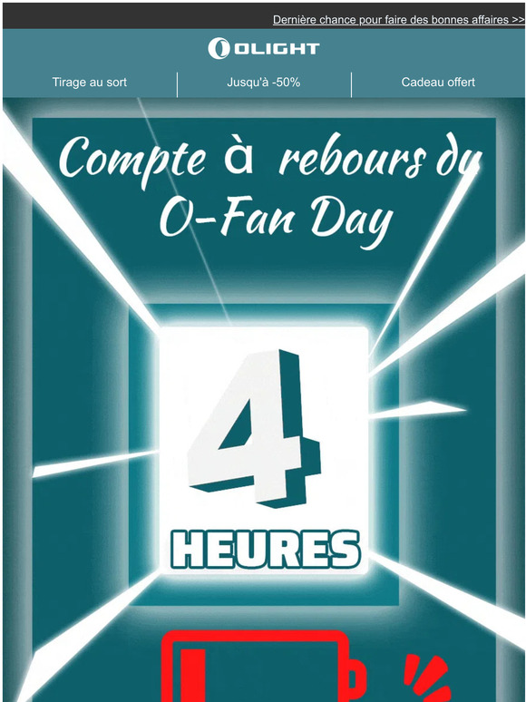 Olight: DERNIER RAPPEL ⏳ O-Fan Day 4H SEULEMENT | Milled