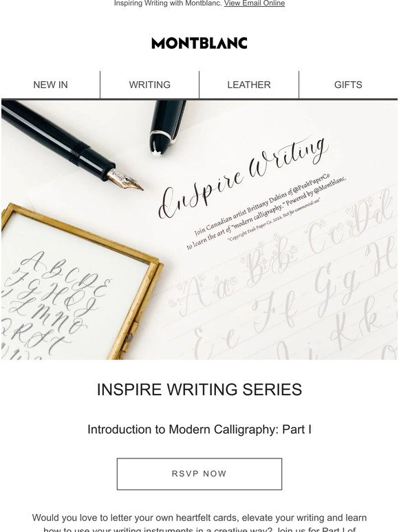 Montblanc: You're invited to an exclusive Digital Calligraphy Event ...