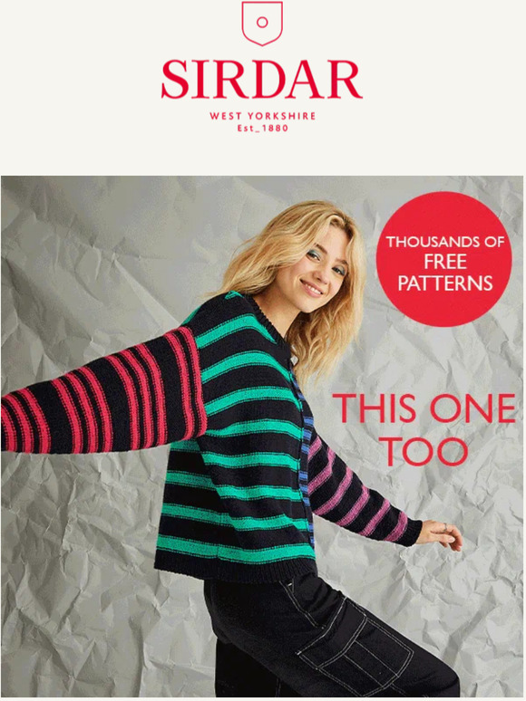Sirdar: ALL Digital Patterns Now FREE When You Buy Yarn | Milled