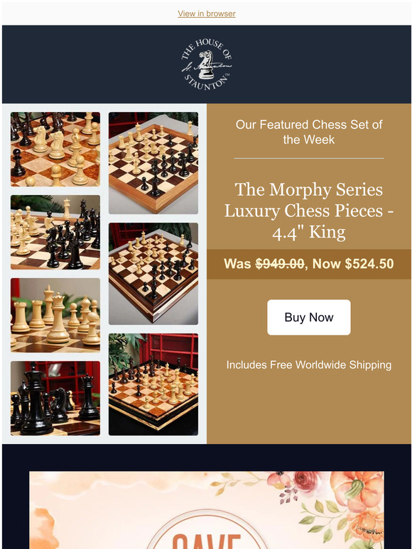 House of Staunton: Our Featured Chess Set of the Week - The Morphy ...