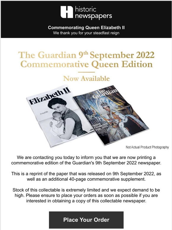 Historic Newspapers: Limited Edition Reprints of the Guardian 9th ...