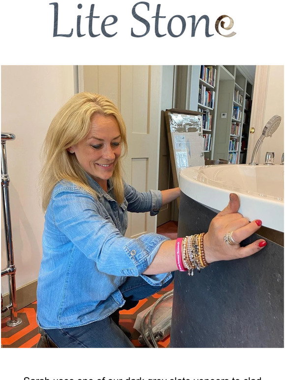 Lite Stone: Sarah Beeny using our Slate Veneers in Her Home. | Milled