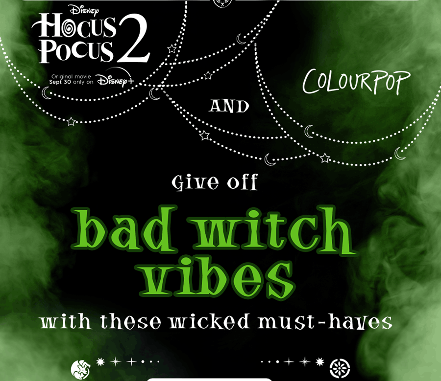 ColourPop: 🎃Get eye-catching looks with Disney Hocus Pocus 2 | Milled