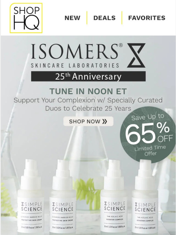 ShopHQ: Celebrate 25 Years of ISOMERS Skincare-Up to 65% OFF! | Milled