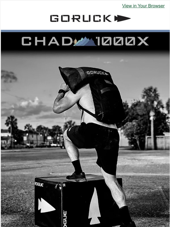 GORUCK: CHAD 1000X: Get Your FREE Training Plan | Milled