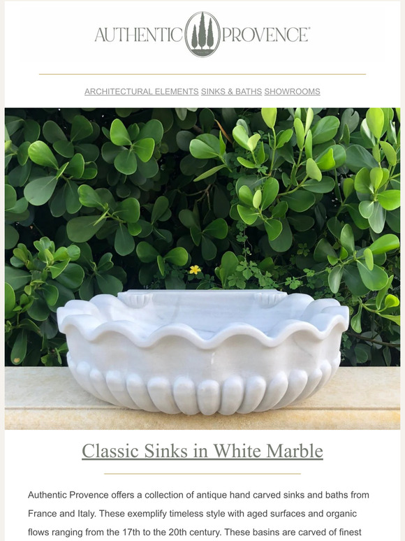 Authentic Provence: An Interesting Collection of Antique Marble Sinks ...