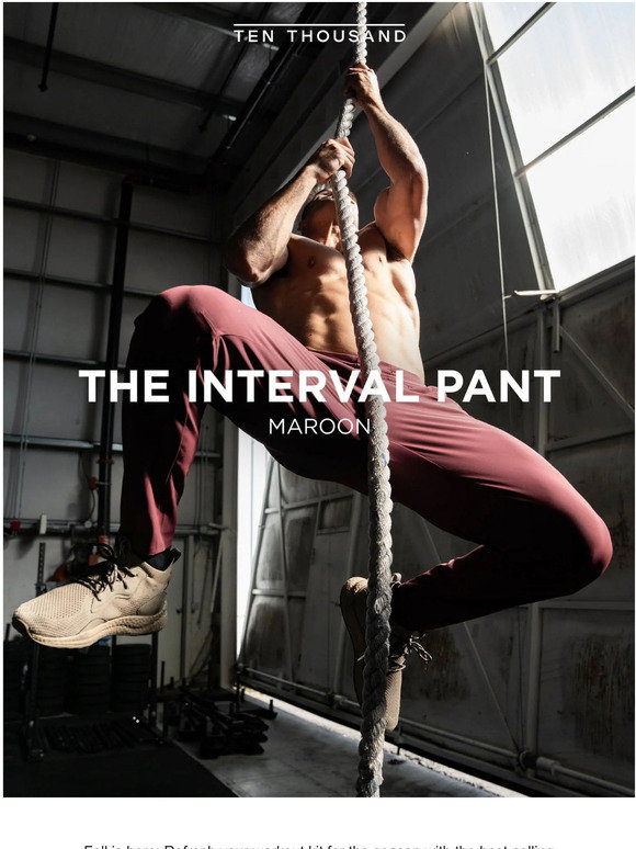 Ten Thousand: The Interval Pant | Now in Maroon | Milled