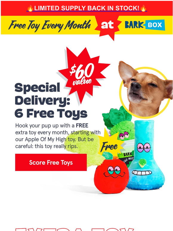 BarkBox: BACK FOR A LIMITED TIME! The Iconic "High" Quality Toy ...