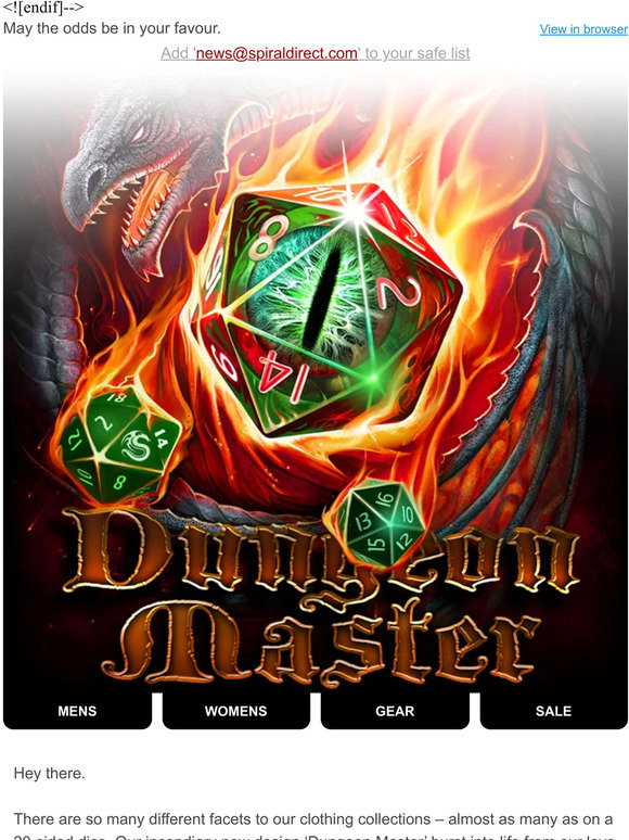 Spiral Direct: This is how we roll - DUNGEON MASTER - Shop NOW! 🐲🎲💀 ...