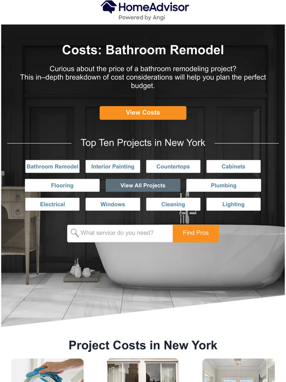Home Advisor: Costs: Bathroom Remodel | Milled