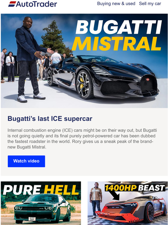 Autotrader: Bugatti’s last ICE supercar, dubbed the fastest roadster in ...