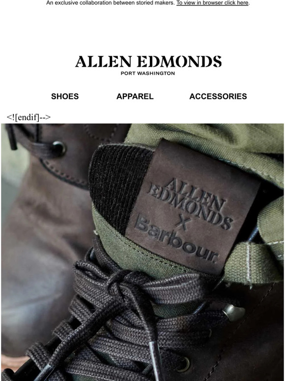 Allen Edmonds: Let's try this again, Introducing Barbour x Allen ...