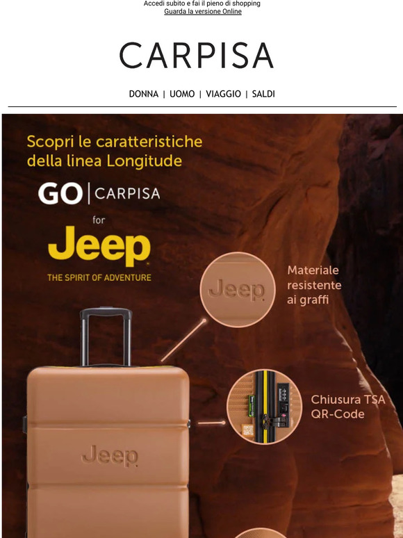 Carpisa: GO Carpisa for Jeep: scopri la nuova collezione! | Milled