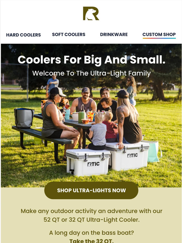 RTIC: Our Ultra-Light Coolers now in 2 sizes for all of your needs ...