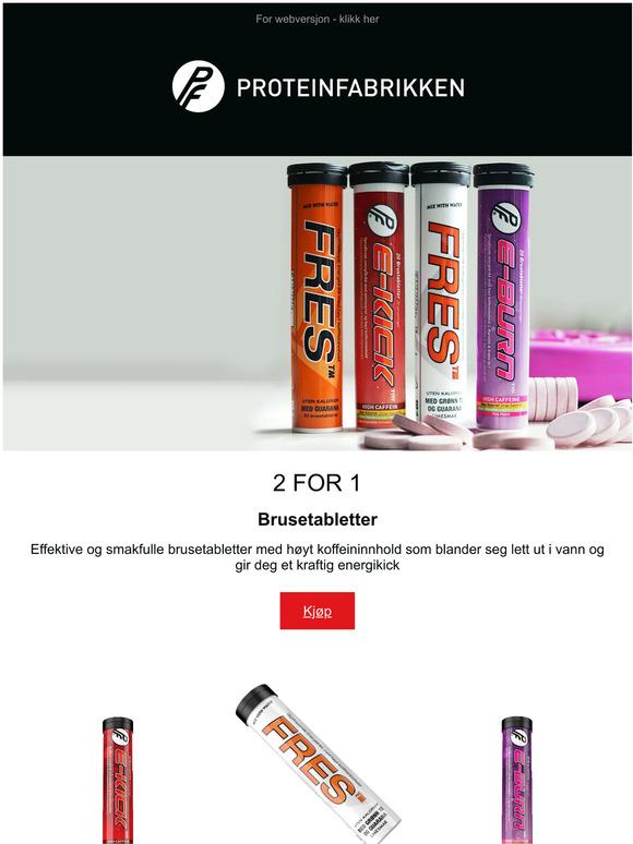 Proteinfabrikken: 2 for 1 på Fres, E-kick og E-burn | Milled
