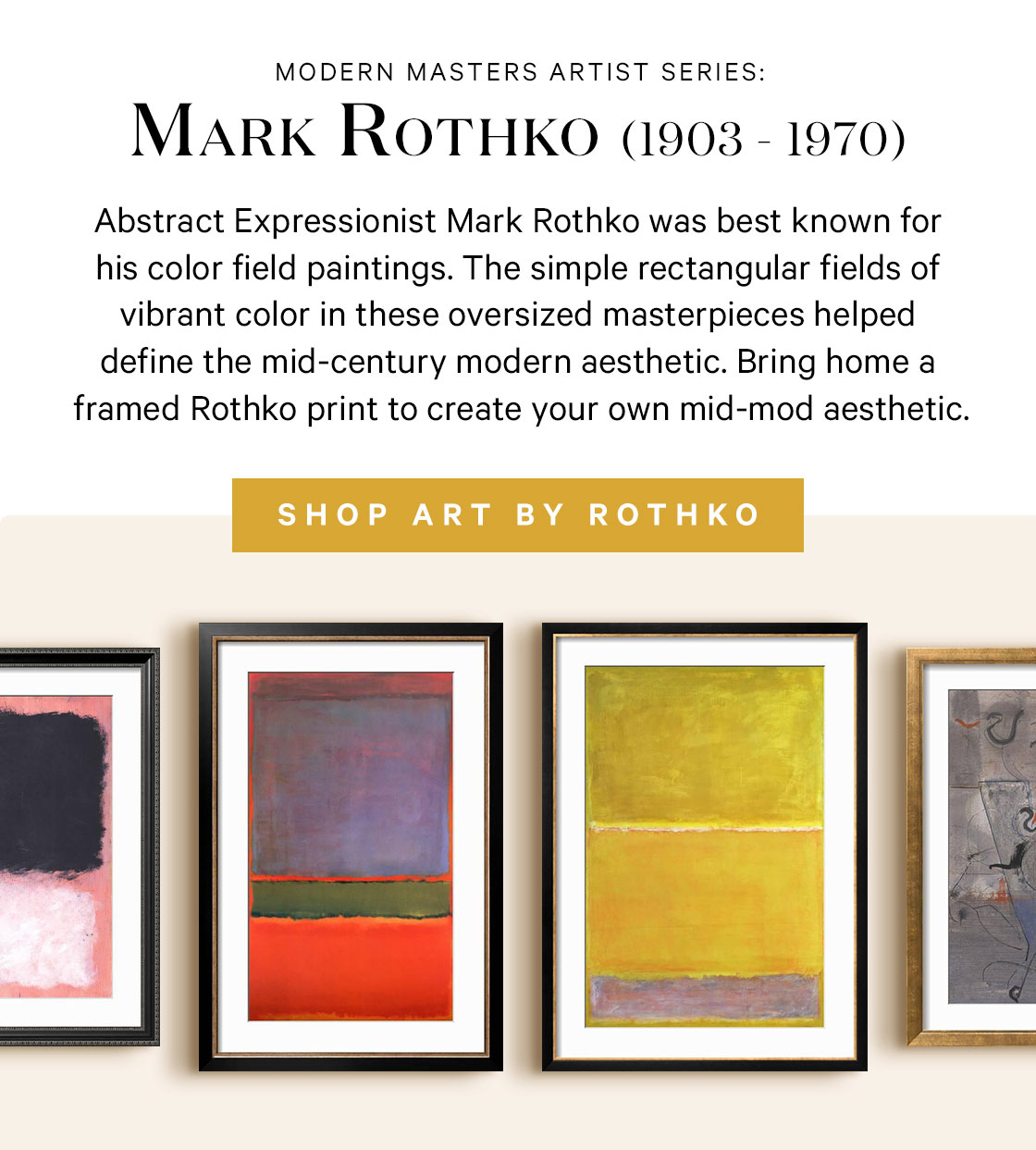 Art.com: It's mid-mod artist Mark Rothko's birthday! | Milled