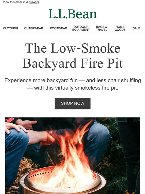 L.L.Bean: Ultra Efficient Fire Pit: Nearly No Smoke | Milled