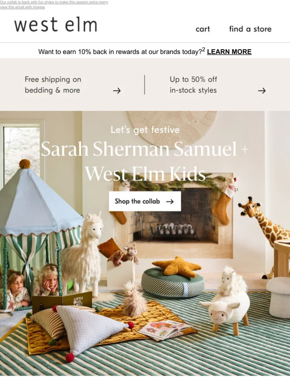 West Elm: Let's get festive: Sarah Sherman Samuel’s holiday kids ...