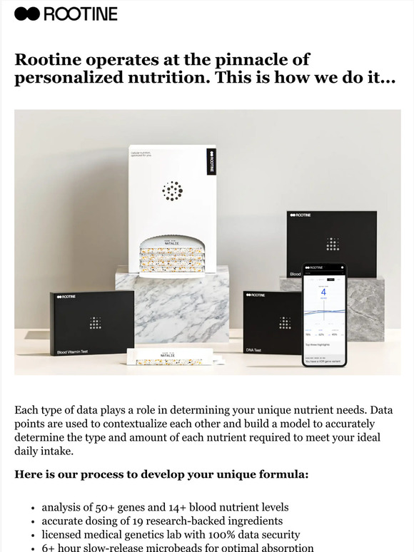 Rootine: YOUR Precision Nutrition 💊 🧬 | Milled