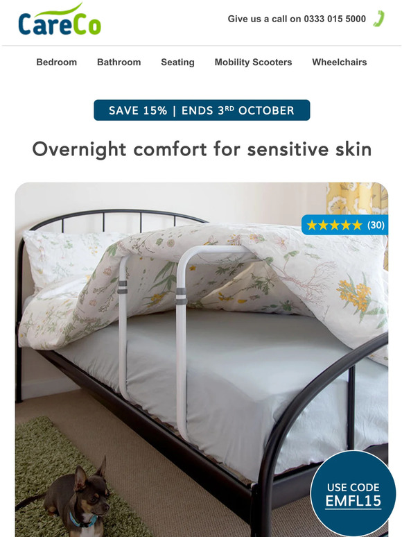 CareCo: 15% off the Flexi Height Adjustable Bed Cradle | Milled