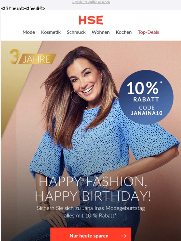 HSE24: 🍭 Nur heute: Jana Ina Fashion + 10 % Rabatt! | Milled