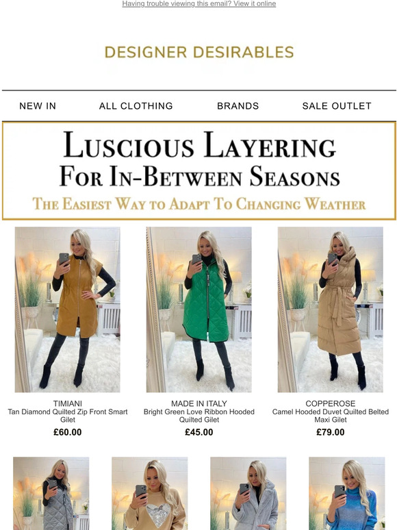 Designer Desirables: NEW Luscious Layering for In Between Seasons 🍂🍂 ...