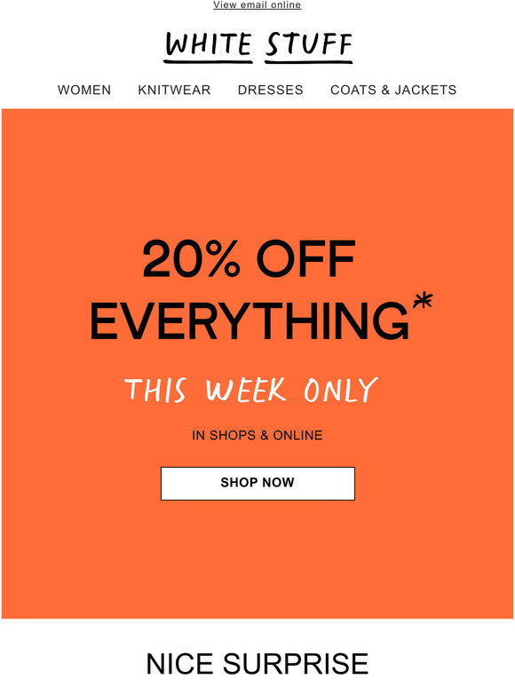 White Stuff: 20% off our new collection | Milled