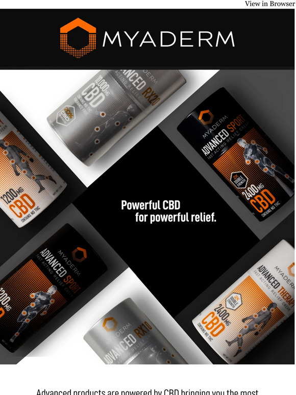 Myaderm: Powerful Fast Acting Pain Relief With 2400 mg of Pure CBD | Milled