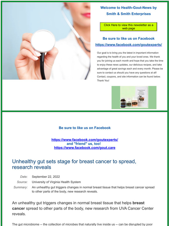 Joint Health and More: Gout Care News- Unhealthy gut sets stage for ...