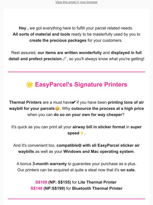EasyParcel: Perfect Packaging Materials For Your Parcels📦! | Milled