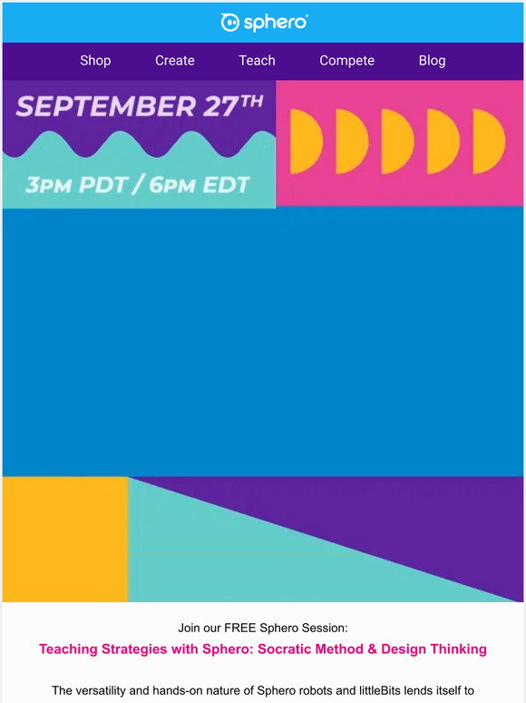 littleBits: 📢 T-Minus 24 Hours Until Our Free Sphero Session. Register ...