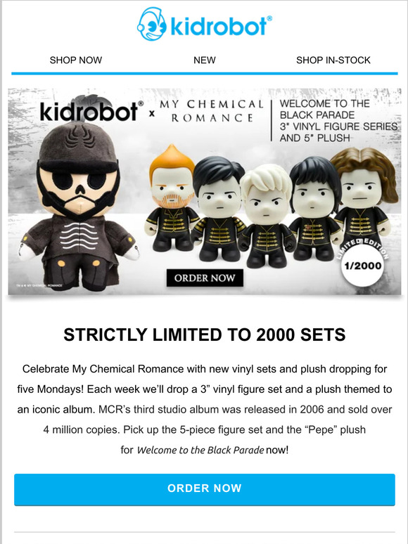 kidrobot: Limited to 2000: Welcome to the Black Parade sets | Milled