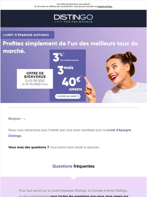 PSA Banque - Livret Distingo: Ne ratez pas notre offre : 3% pendant 4 ...