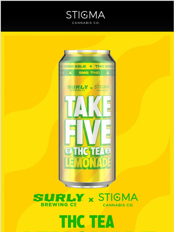Stigma CBD: Take Five THC Tea Lemonade by Surly x Stigma | Milled