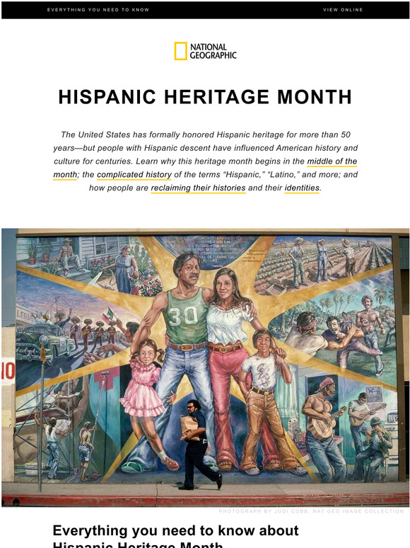 National Geographic: SPECIAL EDITION: Why we celebrate Hispanic ...