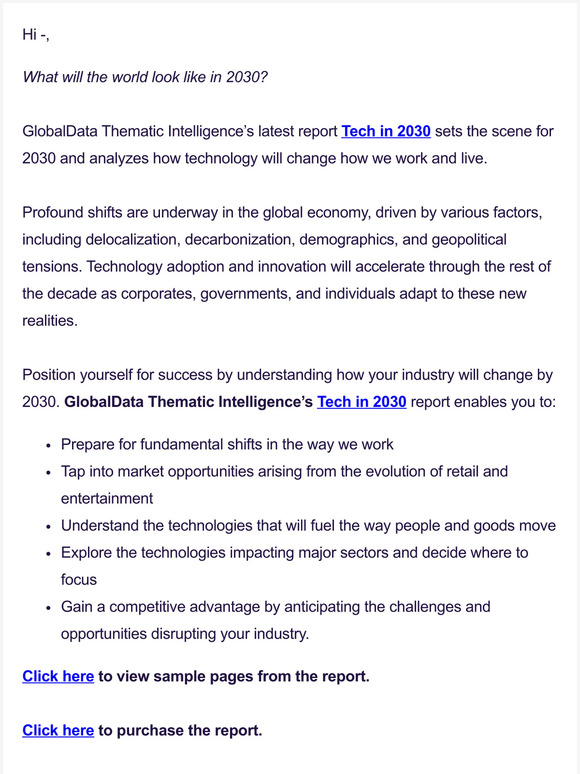 GlobalData: The world will look very different in 2030 | Milled