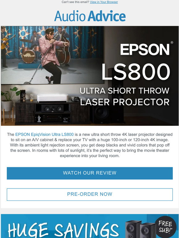 Audio Advice: 💡Truly EPIC: Epson's NEW LS800 UST Laser Projector 🎥 | Milled