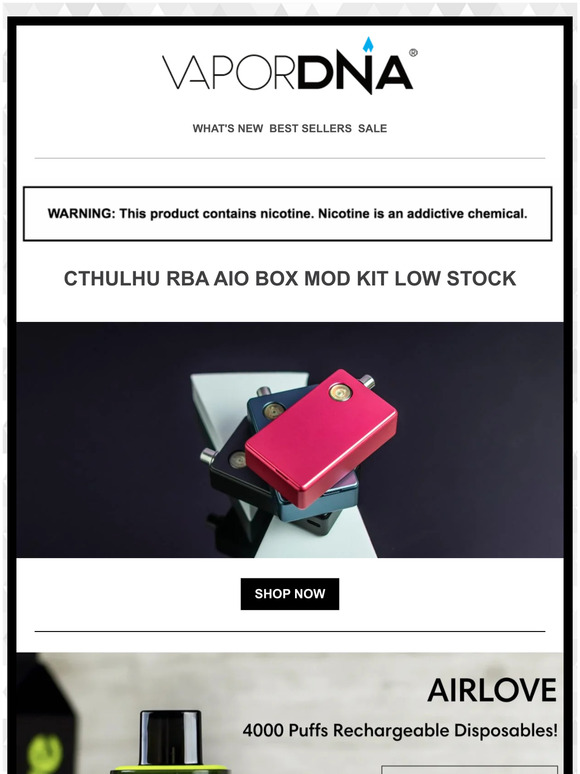 Vapor DNA: The Best AIO Mod for the Price --- CTHULHU AIO Box Mod is a ...