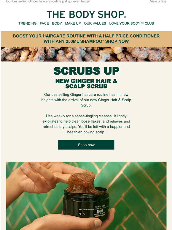 The Body Shop: Meet our NEW Ginger Hair & Scalp Scrub 💆‍♀️ | Milled