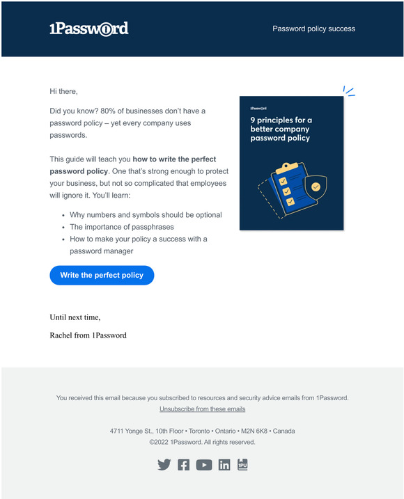 1Password: What’s the ideal password policy? | Milled