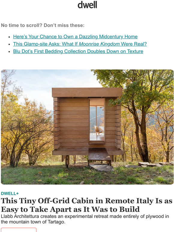 Dwell: This Tiny Off-Grid Cabin in Remote Italy Is as Easy to Take ...
