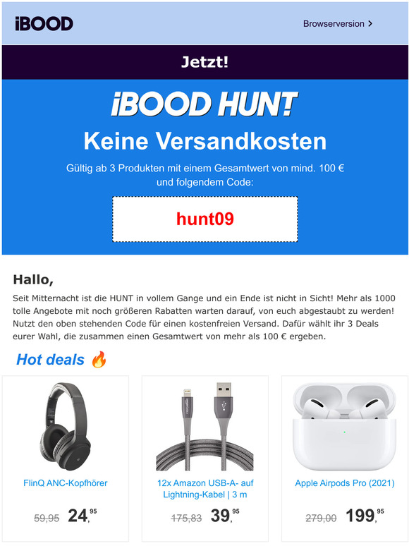 iBOOD: 🔥 Das sind die coolsten Deals der HUNT! | Milled