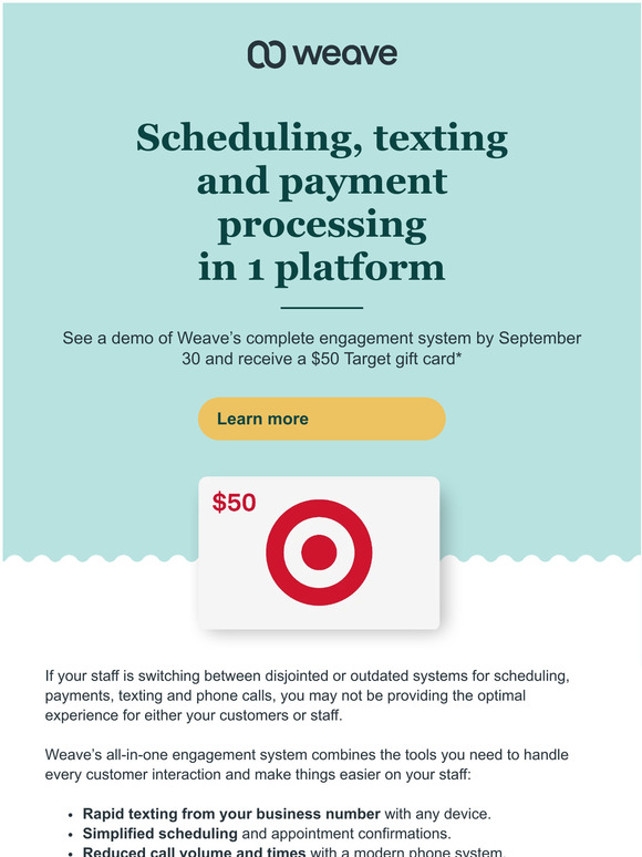 Weave: Streamlined scheduling, payments & shorter phone calls for ...