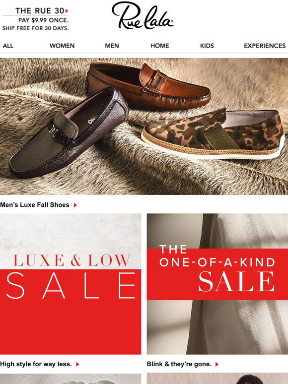 Rue La La: Men’s Luxe Fall Shoes • Luxe & Low Sale | Milled