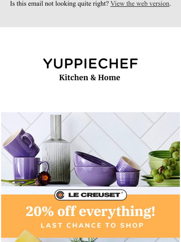 Yuppiechef: Le Creuset SALE ends tonight! Clock's ticking... ⏰ | Milled