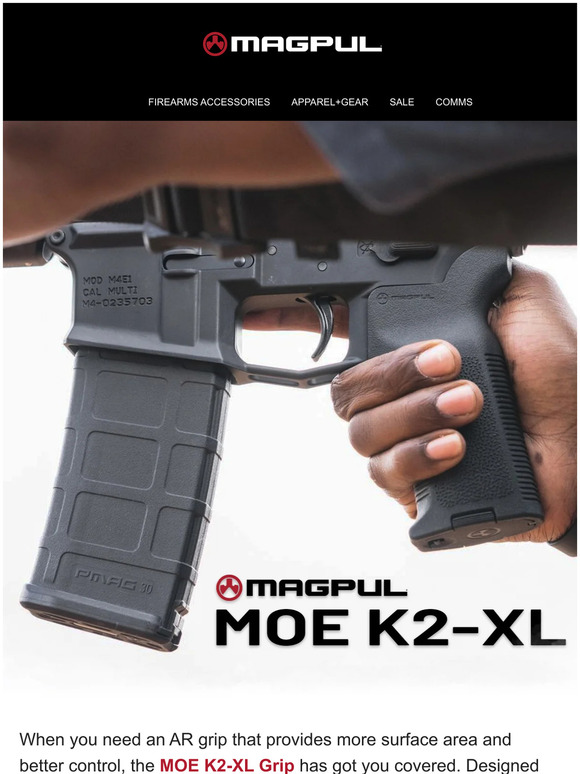 Magpul: Plus Up With The MOE K2-XL Grip | Milled