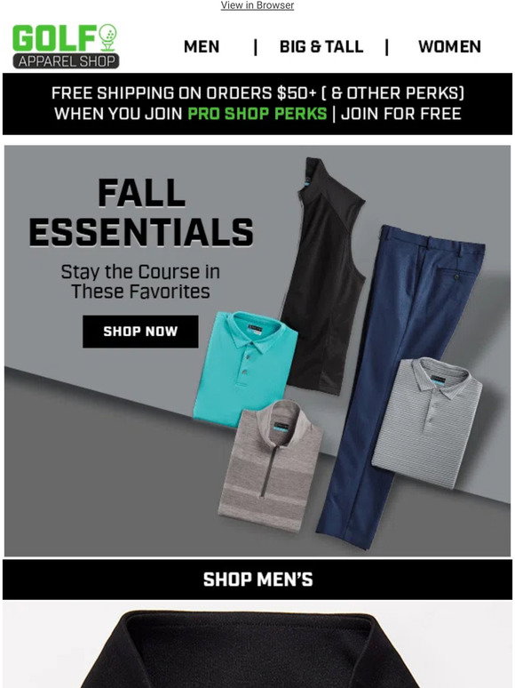 Golf Apparel Shop: Performance Styles You Need For Fall | Milled