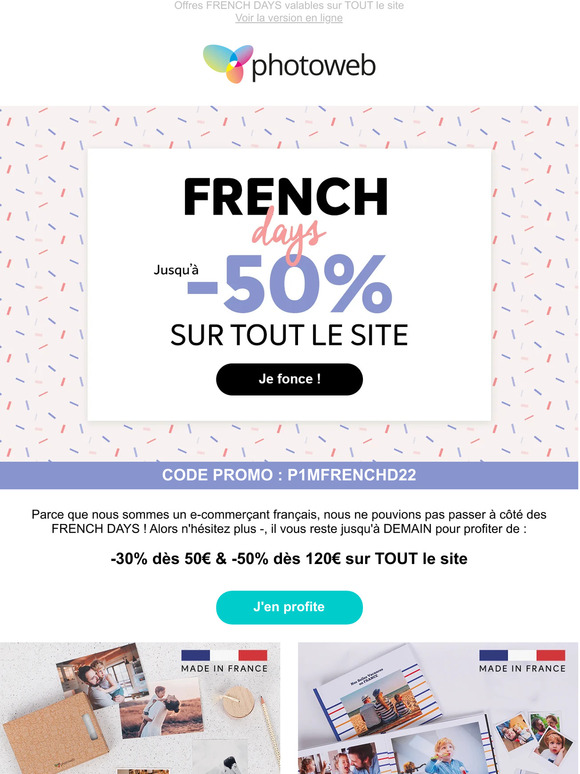 Photoweb: DEMAIN c'est la fin 🐓💙 FRENCH DAYS jusqu'à -50% | Milled